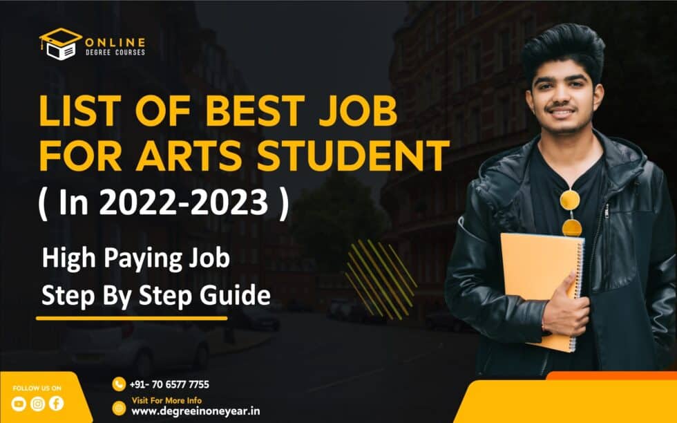 List Of Best Job for Arts Students In 2022-23 | One sitting degree courses
